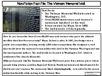 The Wall by Eve Bunting Book Unit: Pairing Fiction With Non-Fiction ...