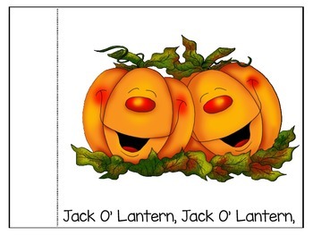 Halloween Song Book Freebie: Jack O' Lantern | Word List Builder