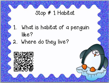 January Centers Penguins QR Codes Non-fiction task cards | Word List ...