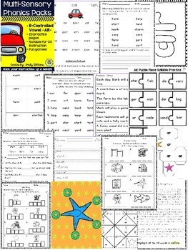 Orton-Gillingham Phonics R Controlled Vowels Multisensory Activities ...