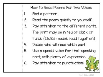 Partner Poems for Fluency Practice ~Spring Themed Poetry~ | Word List ...