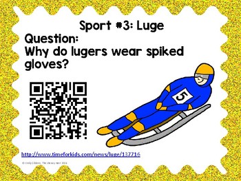 Winter Sports QR Code Task Cards | Word List Builder