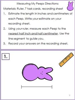 Springtime Task Cards For Estimating and Measuring Length | Word List ...