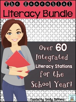 Literacy Centers Year Long Centers for Elementary Grades Mega Bundle ...