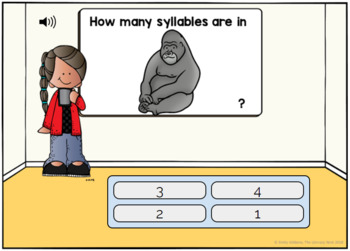 Phonological Awareness Activities: Syllable Recognition Boom Cards ...