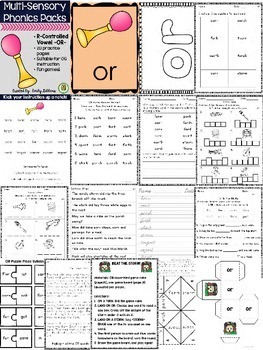 Orton-Gillingham Phonics R Controlled Vowels Multisensory Activities ...