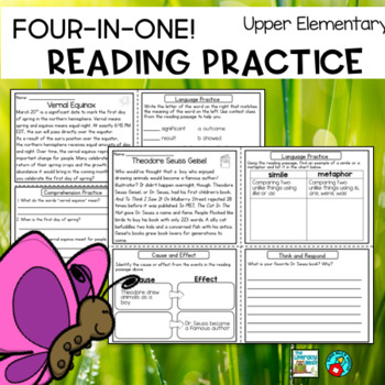 Reading Comprehension Practice Spring Theme | Word List Builder