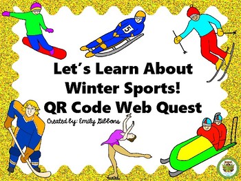 Winter Sports QR Code Task Cards | Word List Builder