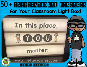 LIGHTBOX DESIGN INSERTS FOR CLASSROOM MESSAGES Print version | Word ...
