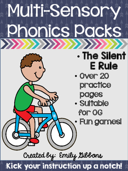Orton-Gillingham Phonics Silent E Rule Multisensory Spelling Activities ...