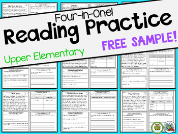 Reading Comprehension Passages Upper Elementary FREEBIE | Word List Builder