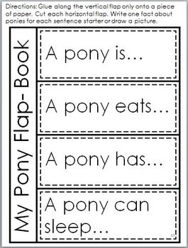 Nonfiction Task Cards- Ponies | Word List Builder