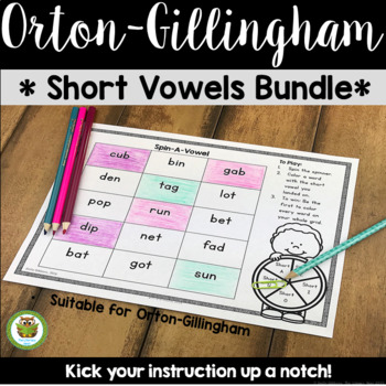 Orton-Gillingham Phonics Activities: Short Vowel Multisensory Practice ...
