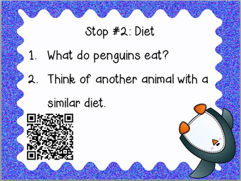 January Centers Penguins QR Codes Non-fiction task cards | Word List ...