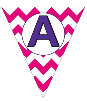 Chevron Alphabet Pennant Banner Letters | Word List Builder