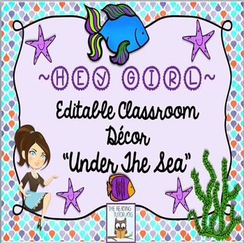 Classroom Decor: Ocean Theme Editable | Word List Builder