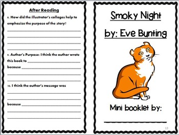 Smoky Night By Eve Bunting Book Unit (Common Core Aligned) | Word List ...