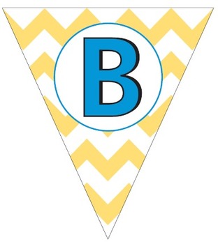 Chevron Alphabet Pennant Banner Letters | Word List Builder