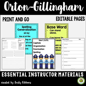 Orton-Gillingham Materials For Lesson Planning and Organization | Word ...