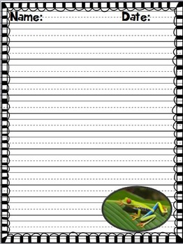 Summer Writing Prompts Animal Theme | Word List Builder