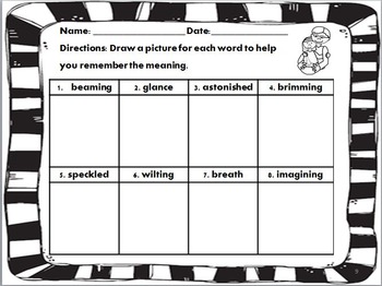 The Wednesday Surprise Book Unit by: Eve Bunting | Word List Builder