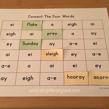 Long A Phonics Practice EIGH Vowel Team Multisensory Orton-Gillingham ...