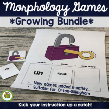 Orton-Gillingham Activities: Morphology Games Distance Learning BUNDLE ...