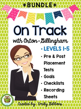 Orton-Gillingham Assessment Level 1-5 Pre and Post Tests Leveled ...