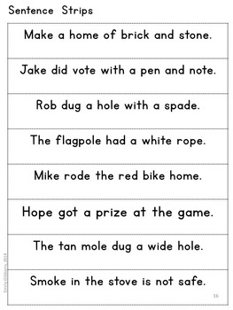 Orton-Gillingham Phonics Multisensory Activities VCE Long O | Word List ...