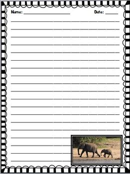 May Centers Weekly Writing Prompts Animal Theme | Word List Builder