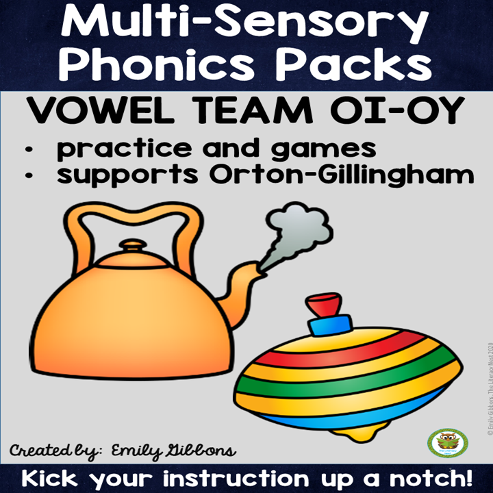 Orton-Gillingham Phonics Diphthongs OI and OY Multisensory Activities ...