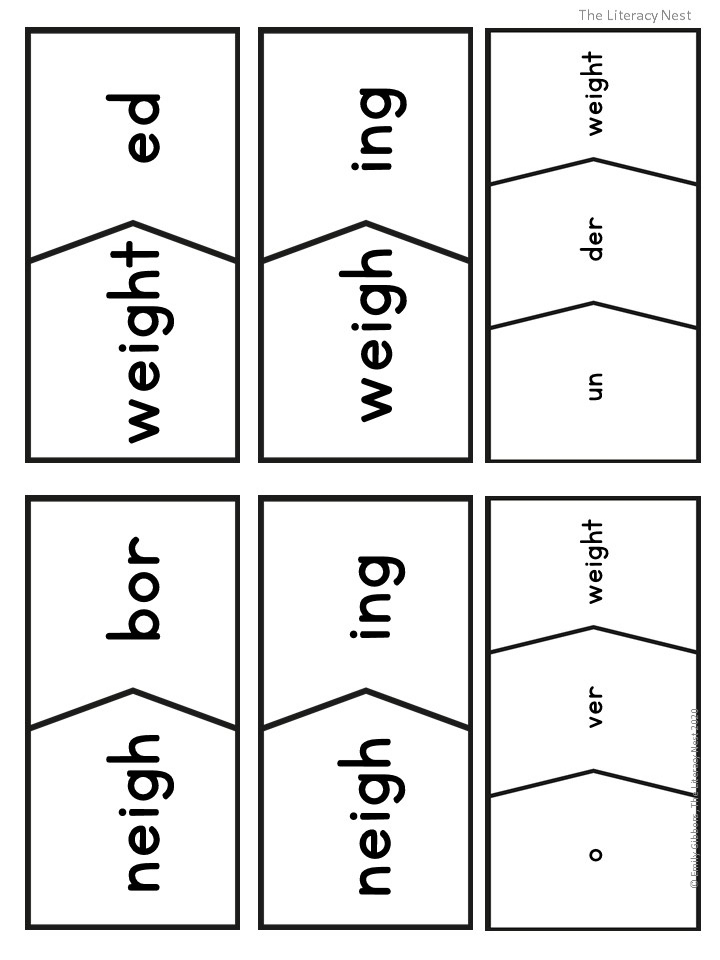 Long A Phonics Practice EIGH Vowel Team Multisensory Orton-Gillingham ...