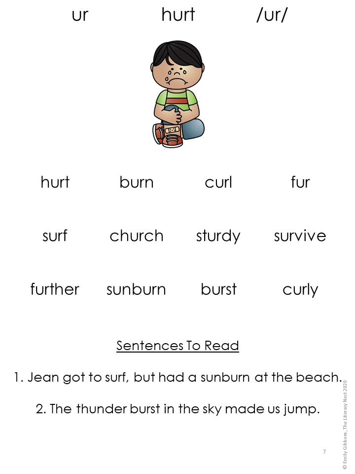 Orton-Gillingham Phonics Multisensory Activities R-Controlled Vowels UR ...