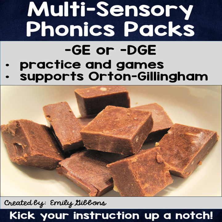 -ge/-dge Spelling Generalization Multisensory Phonics Orton-Gillingham ...