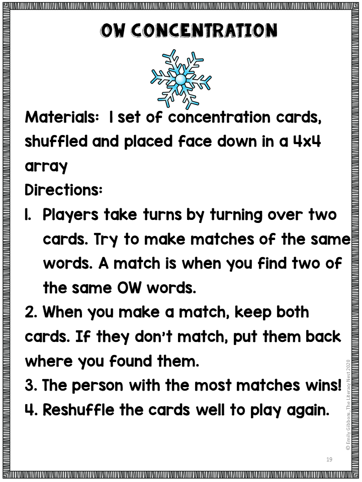 OW Vowel Digraph Phonics Practice | Word List Builder