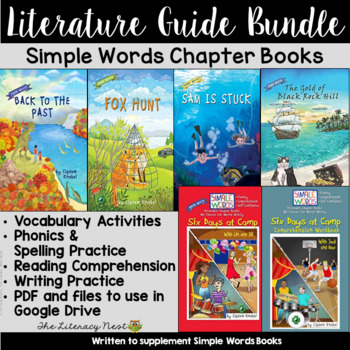 Simple Words Chapter Books Literature Guides Bundle Part 1 | Distance ...