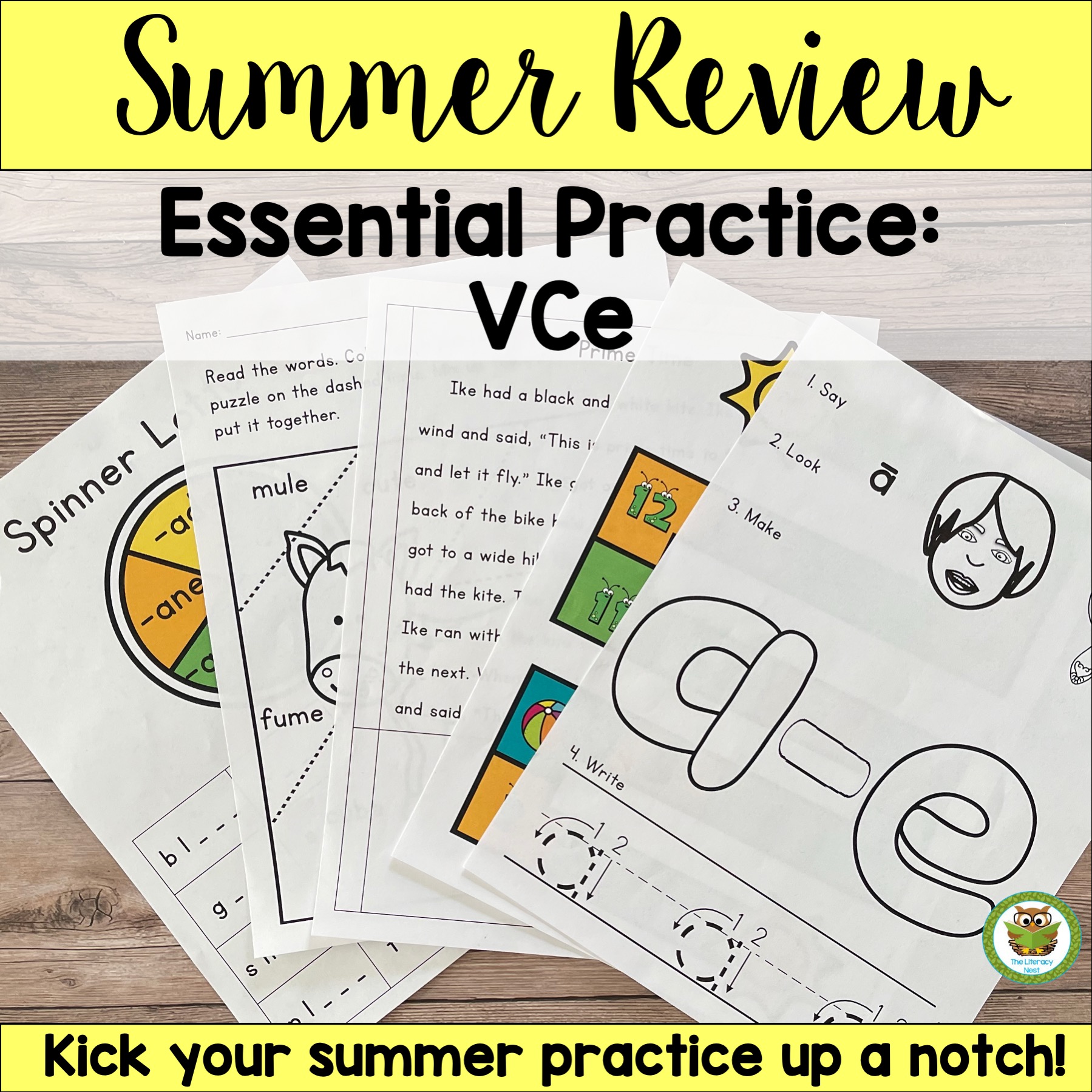 Summer Review Phonics Activities: VCe | Word List Builder