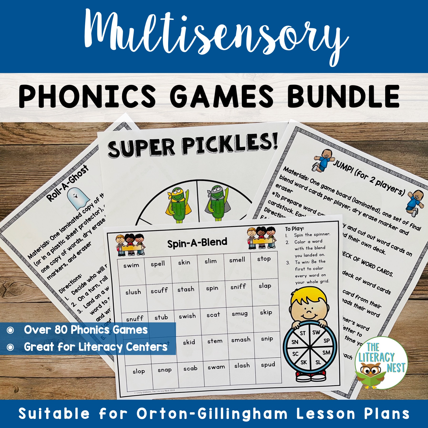 Orton-Gillingham Activities: Multisensory Phonics Games Distance ...