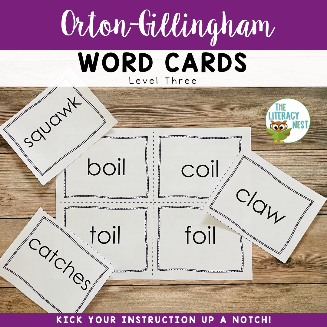 Orton-Gillingham Word Cards Level Three | Word List Builder
