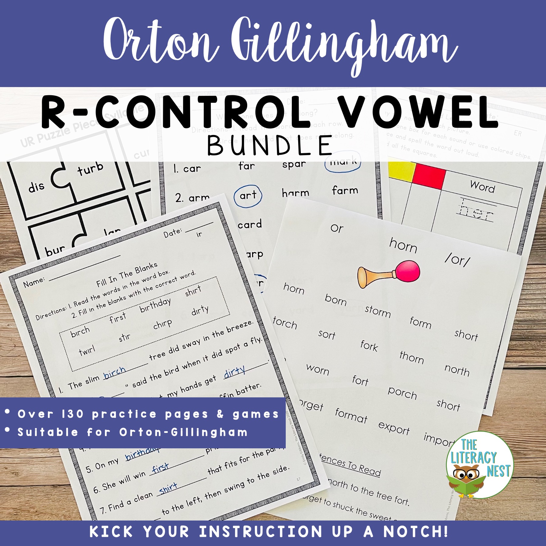 Orton-Gillingham Phonics R Controlled Vowels Multisensory Activities ...