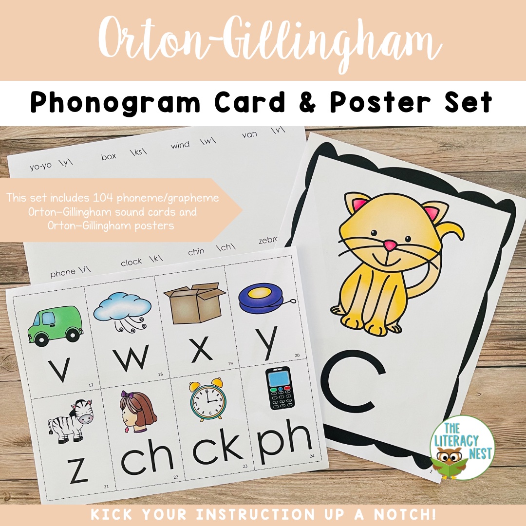 Orton-Gillingham Sound Cards Pack Multisensory Approach | Word List Builder