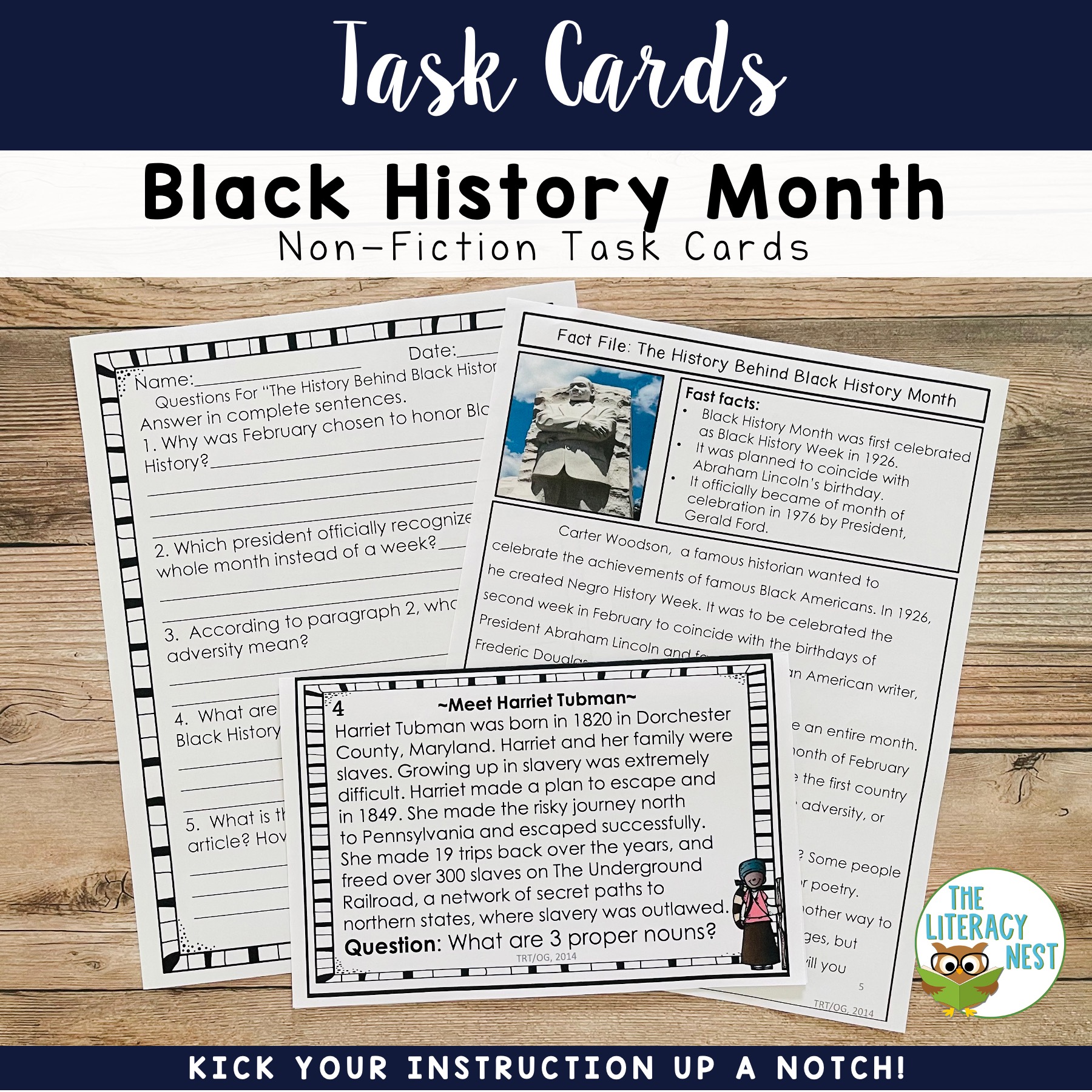 Task Cards: Black History Month - Nonfiction Informational Text ...