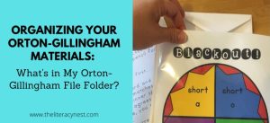 Organizing Your Orton-Gillingham Materials: File Folders - The Literacy ...