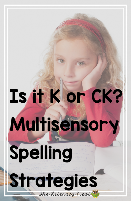 The K or CK Rule In Spelling - The Literacy Nest