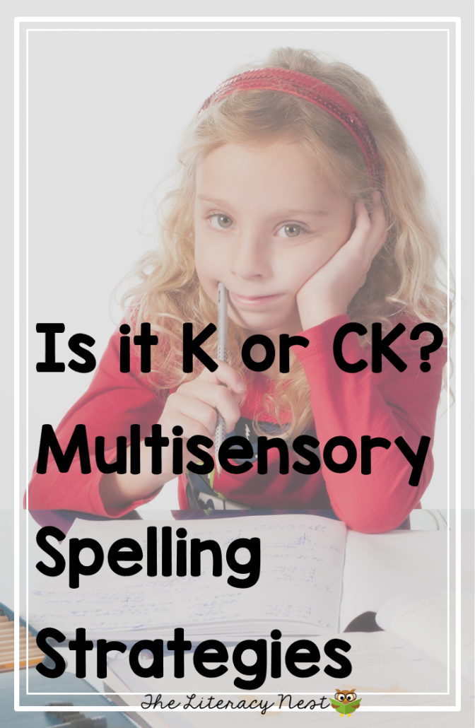 The K or CK Rule In Spelling - The Literacy Nest