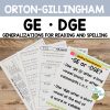 Is it -GE or -DGE? How to Teach This Spelling Generalization - The ...