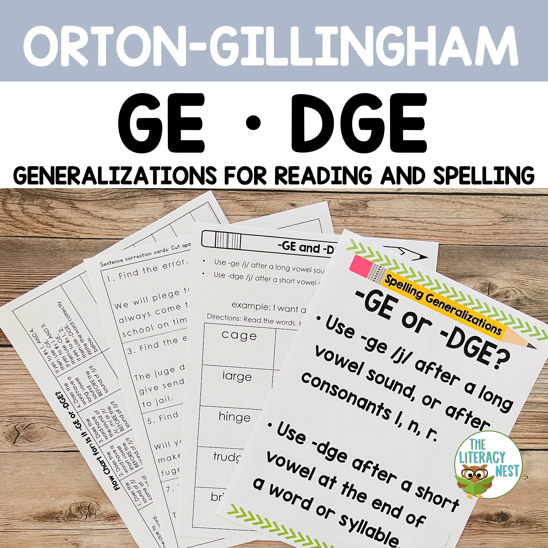 Is it -GE or -DGE? How to Teach This Spelling Generalization - The ...