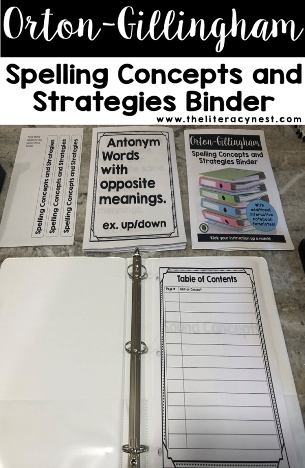 What's In My Orton-Gillingham Binder? - The Literacy Nest