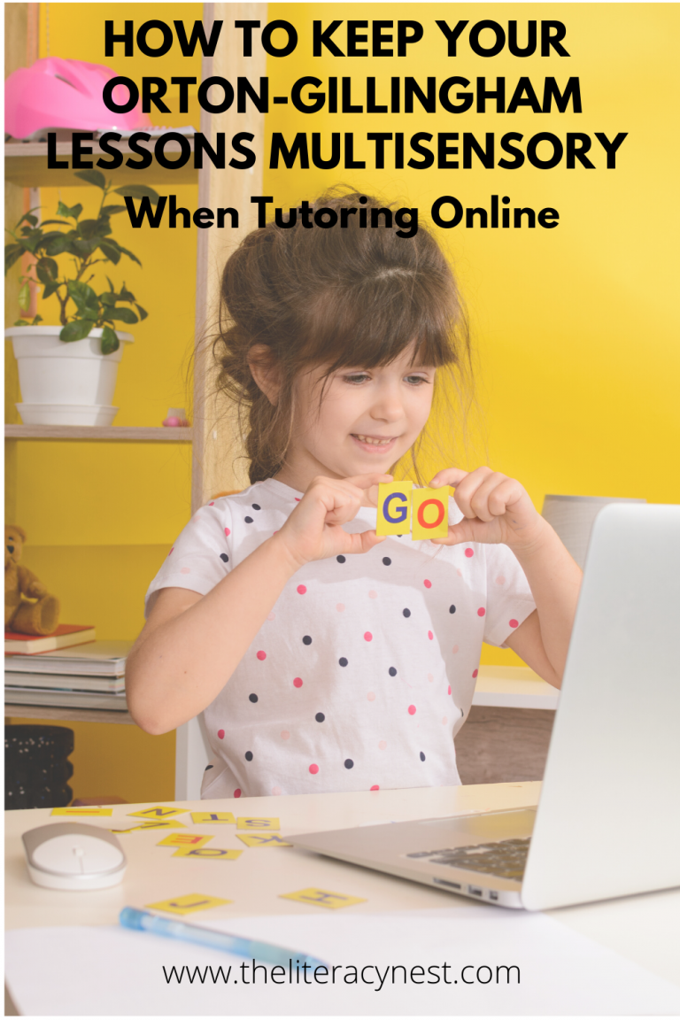 How To Keep Your Orton-Gillingham Lessons Multisensory When Tutoring ...