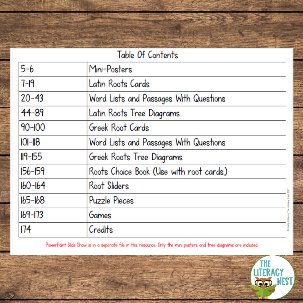 Morphology Activities Latin Roots and Greek Forms - The Literacy Nest